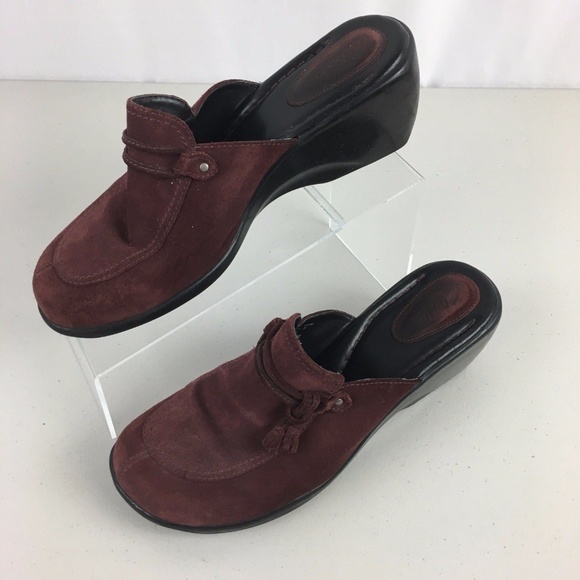Clarks | Shoes | Clarks Split Apron Toe Slip On Clog Mule Shoe 9m ...